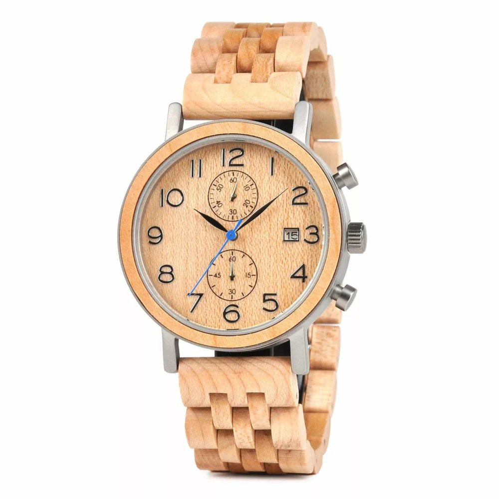 Wooden Watch For Men Natural Maple Wood – Plato
