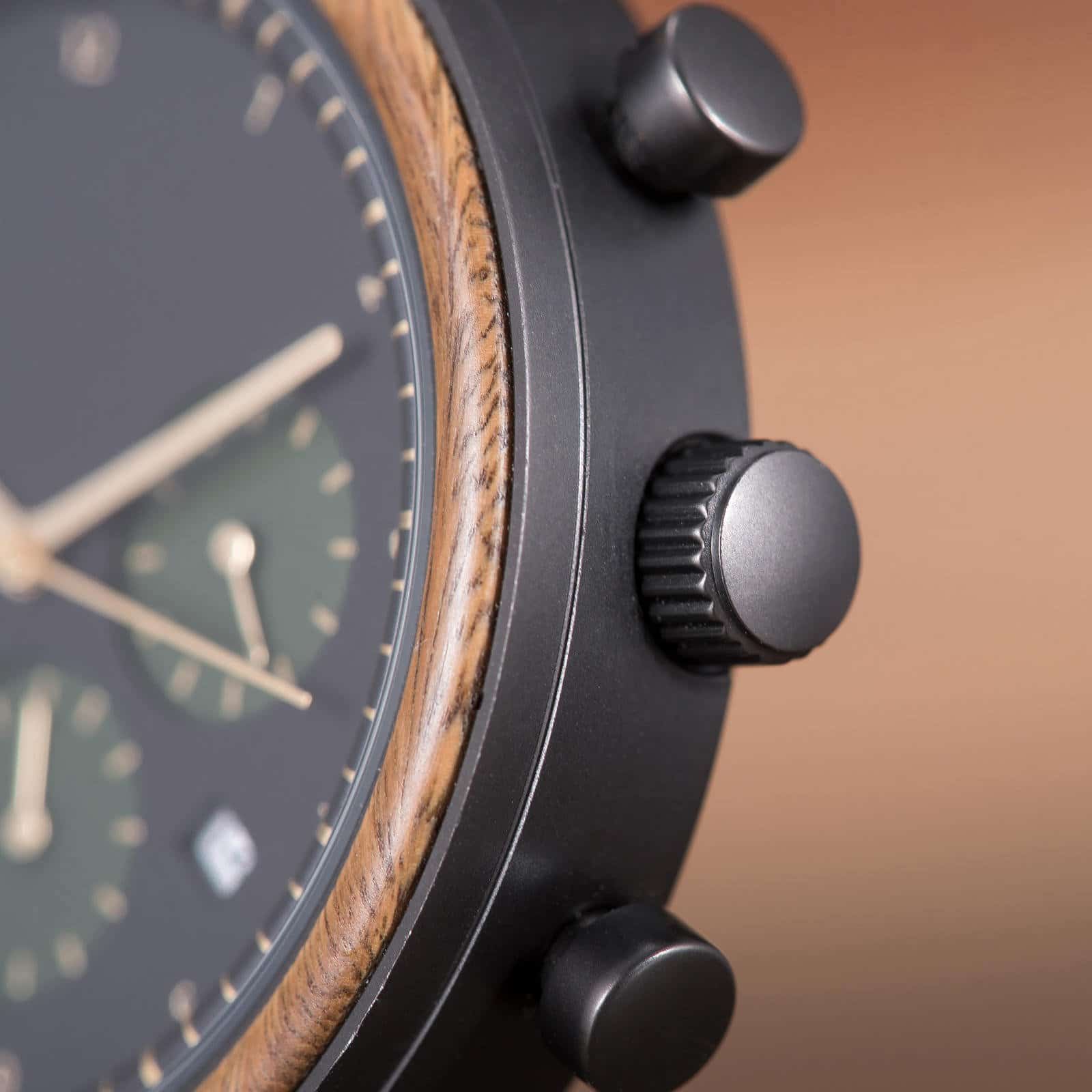 Classic Multifunction Sandalwood Wood Watch Green - Aton