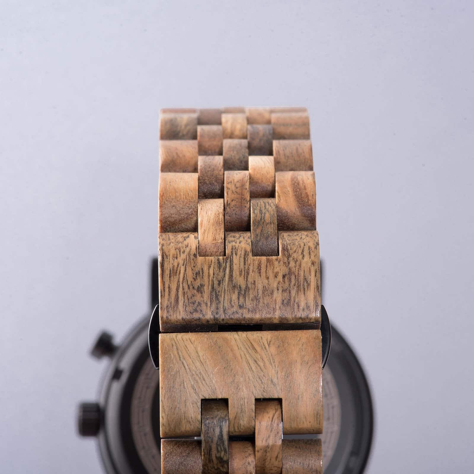 Classic Multifunction Sandalwood Wood Watch Green - Aton