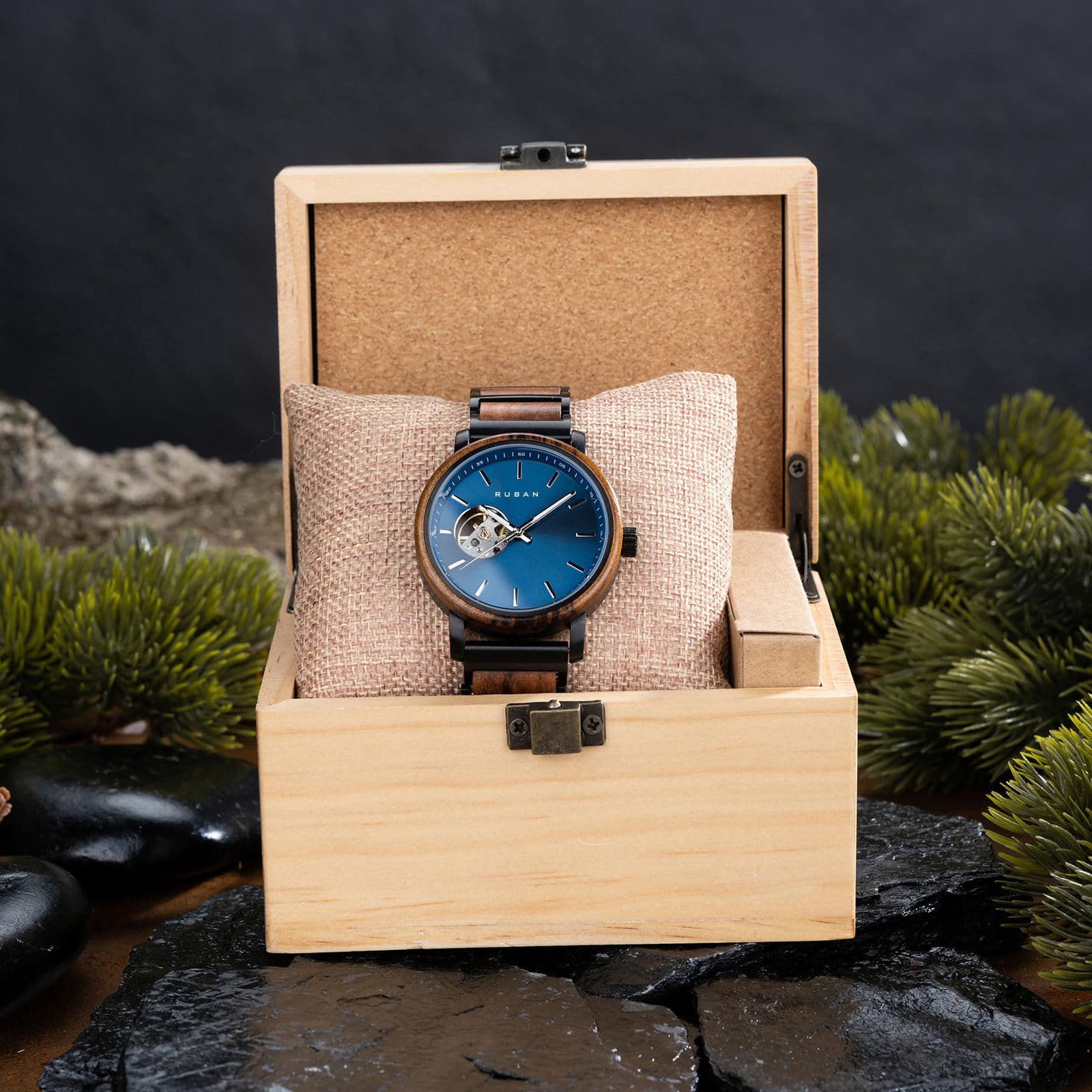 Wooden Watches For Men Classics Automatic Mechanical Wooden Watch ...